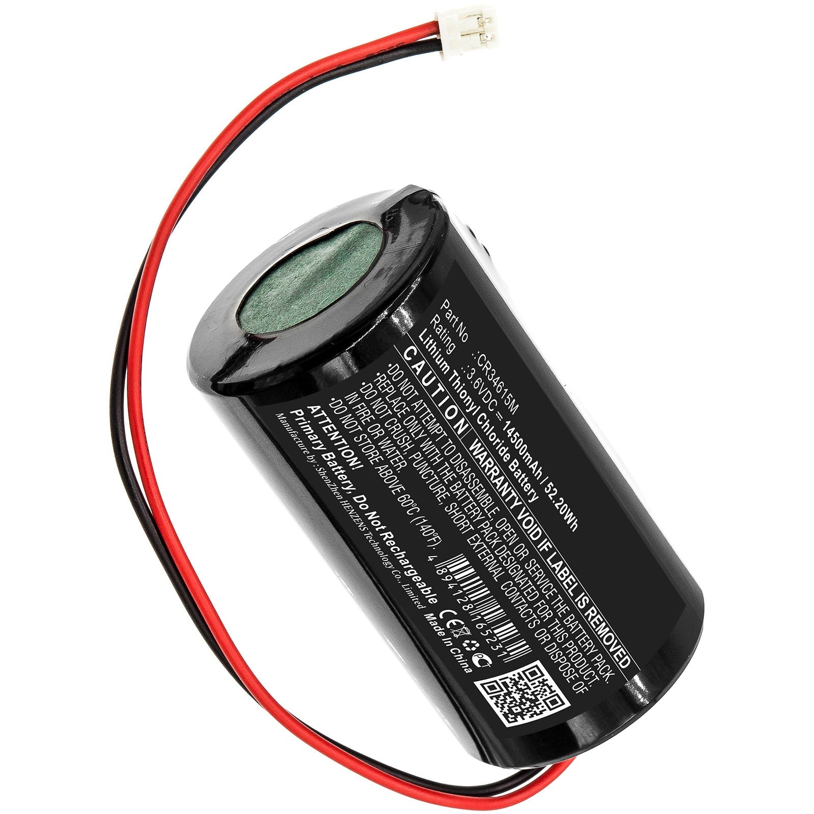 Pyronix CR34615M, Enforcer Deltabell Siren Battery 14500mAh ...