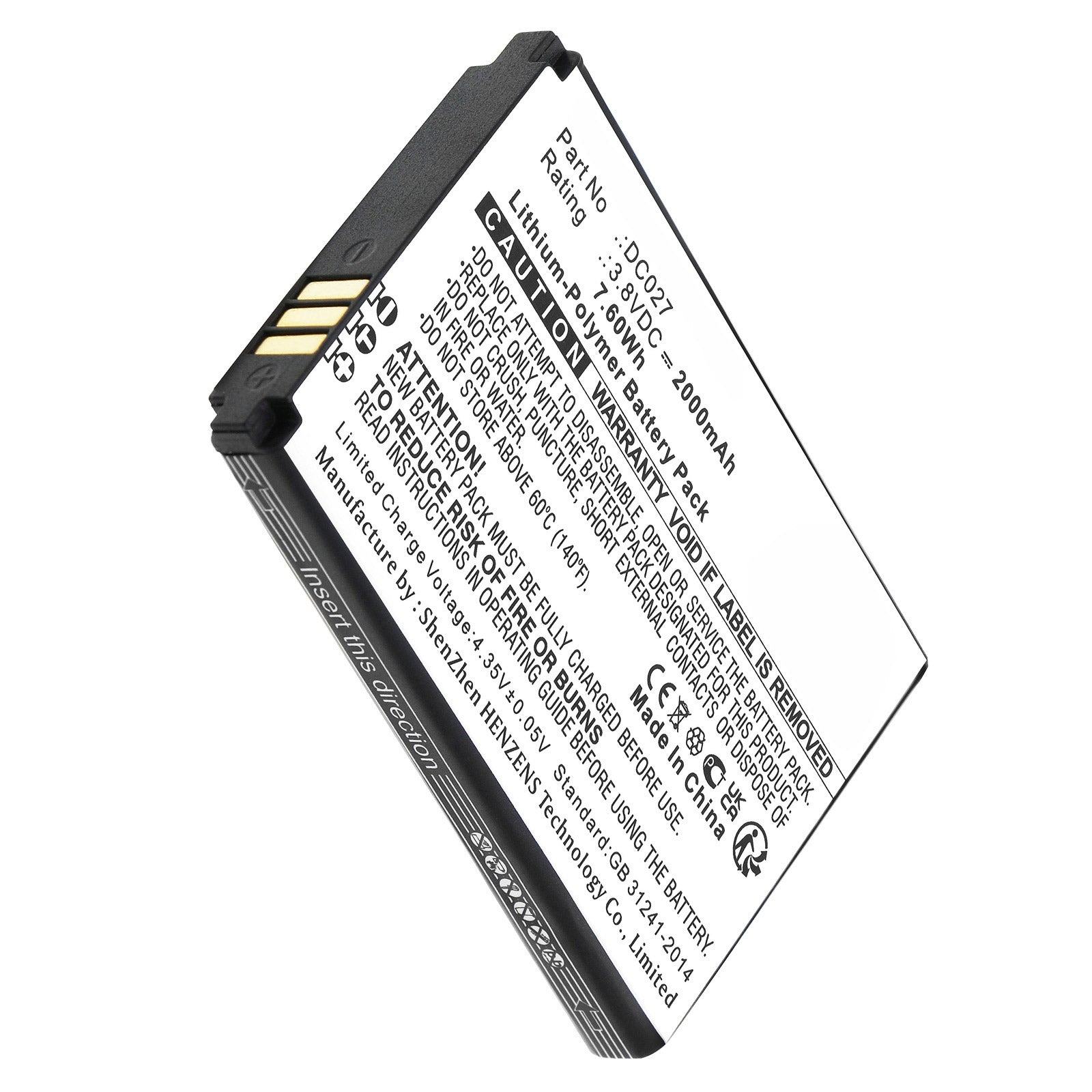 Xiaomi DC027, F490 4G Replacement Battery 2000mAh Li-Polymer ...