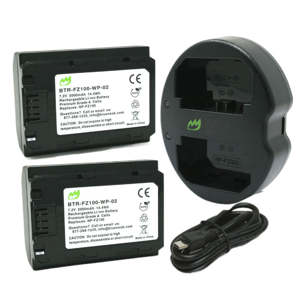 (2-Pack) FX3 Full-Frame Cinema Camera Battery 2000mAh & Dual Charger ...