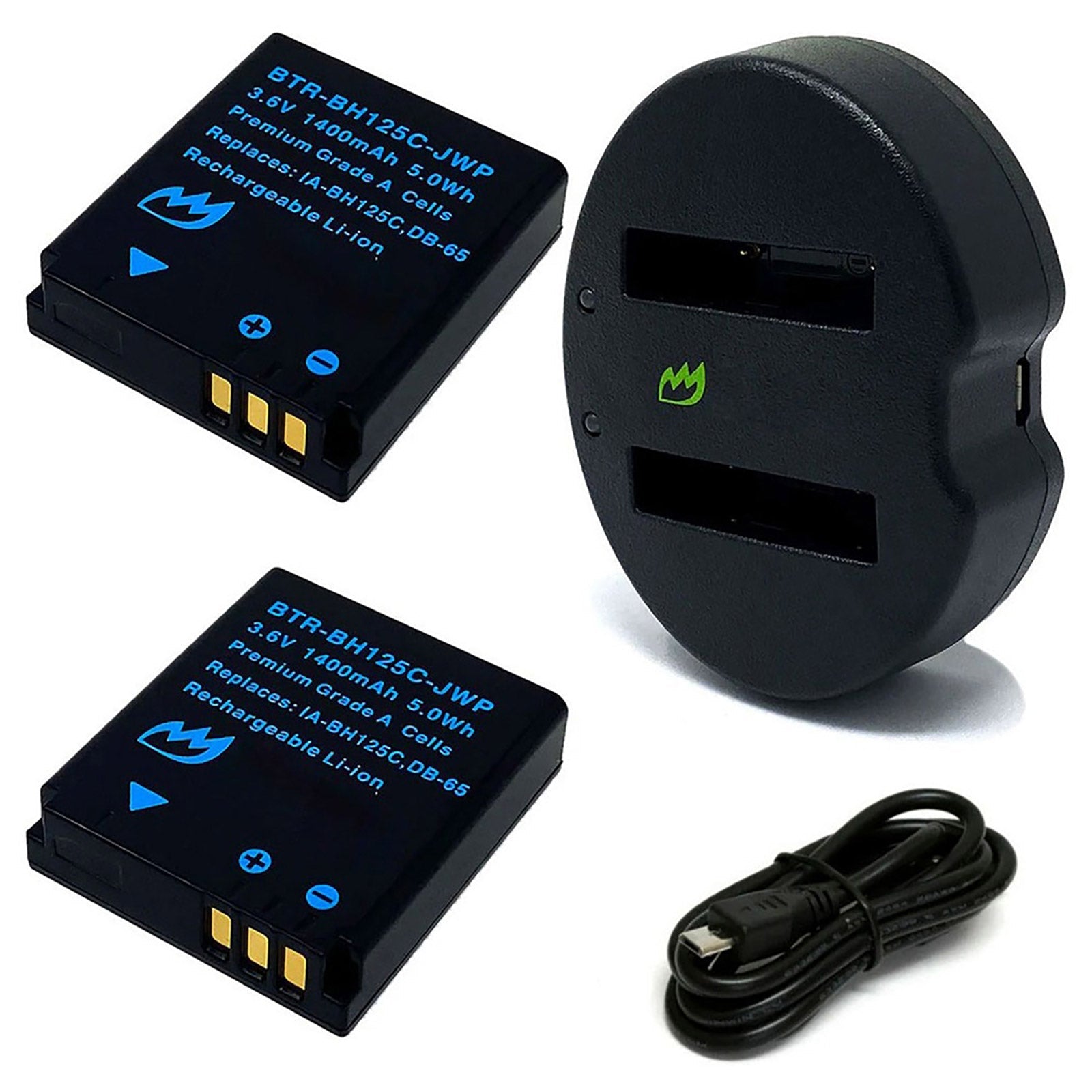 (2-Pack) PIXPR0 ORBIT360 4K Battery 1400mAh & USB Dual Charger ...