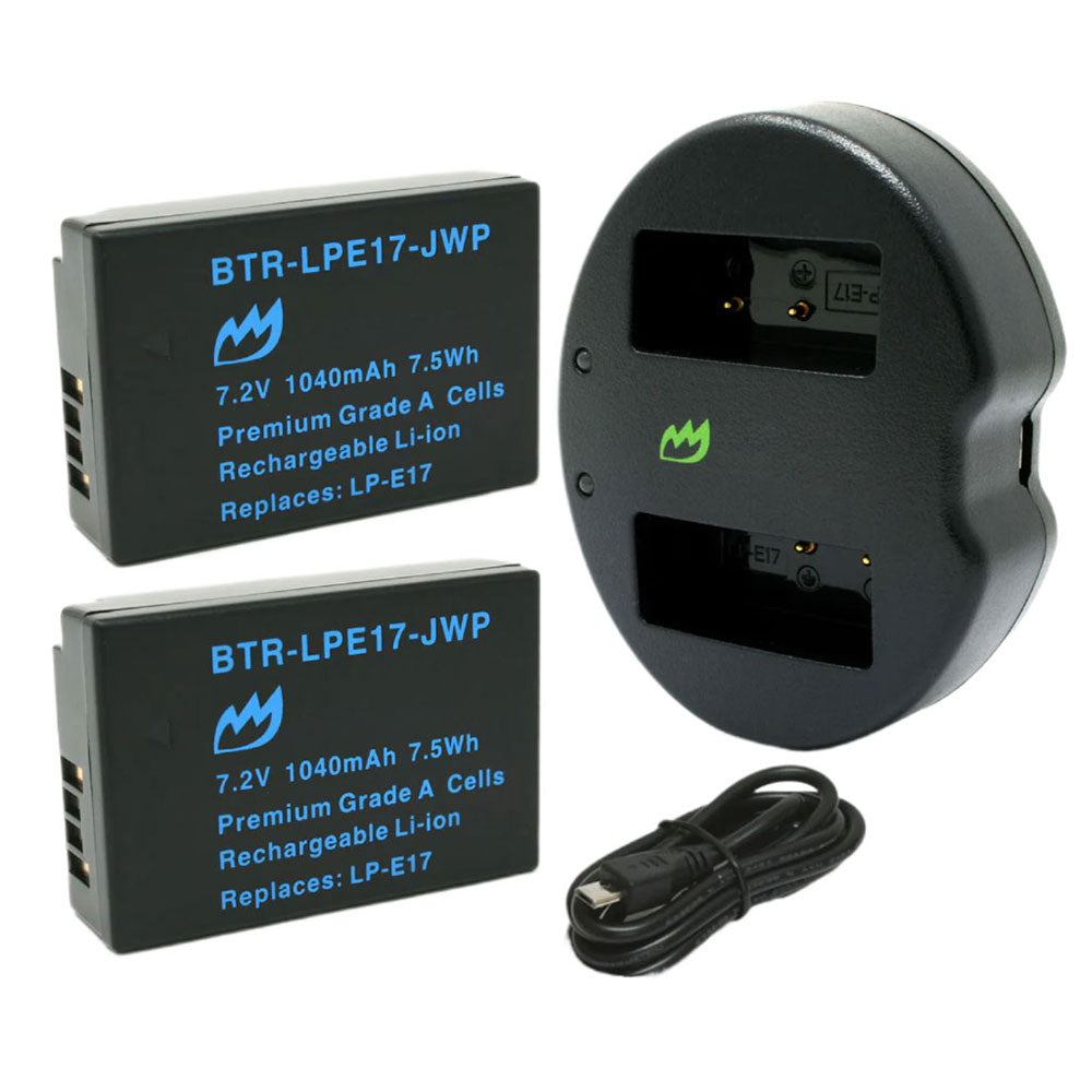 (2-Pack) Canon EOS R10 Battery 1040mAh & Dual Charger – NextBatteries.com