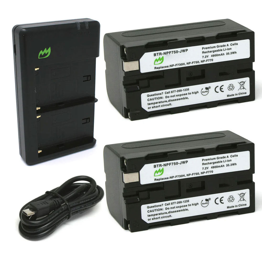 (2-Pack) Sony HVR-V1U Battery 4900mAh & Dual Charger – NextBatteries.com