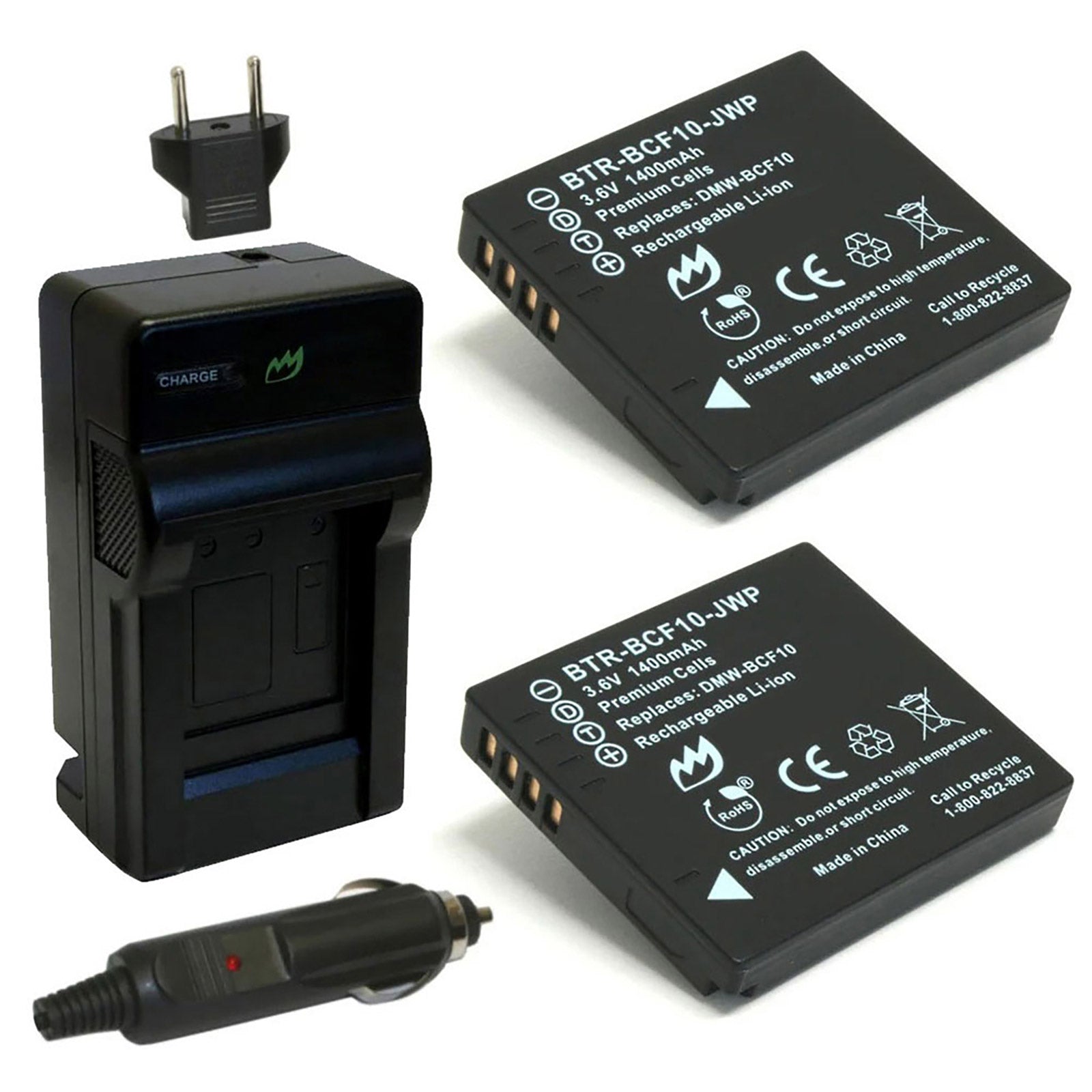 (2-Pack) Panasonic DMC-TS3 Battery 1400mAh & Charger – NextBatteries.com