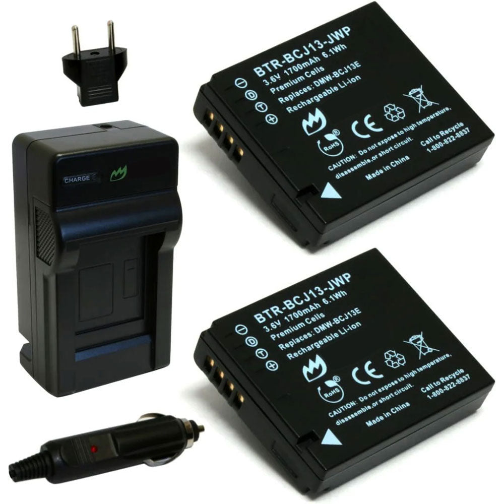 (2-Pack) Leica D-LUX 6 Replacement Battery 1700mAh & Charger ...