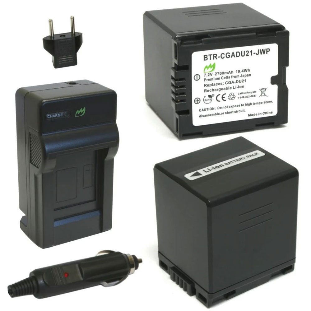 (2-Pack) Panasonic VDR-D160 Battery 2700mAh & Charger – NextBatteries.com