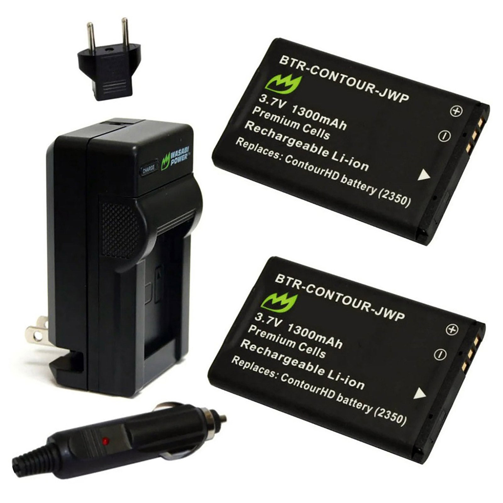 (2-Pack) Contour+ Replacement Battery 1300mAh & Charger – NextBatteries.com