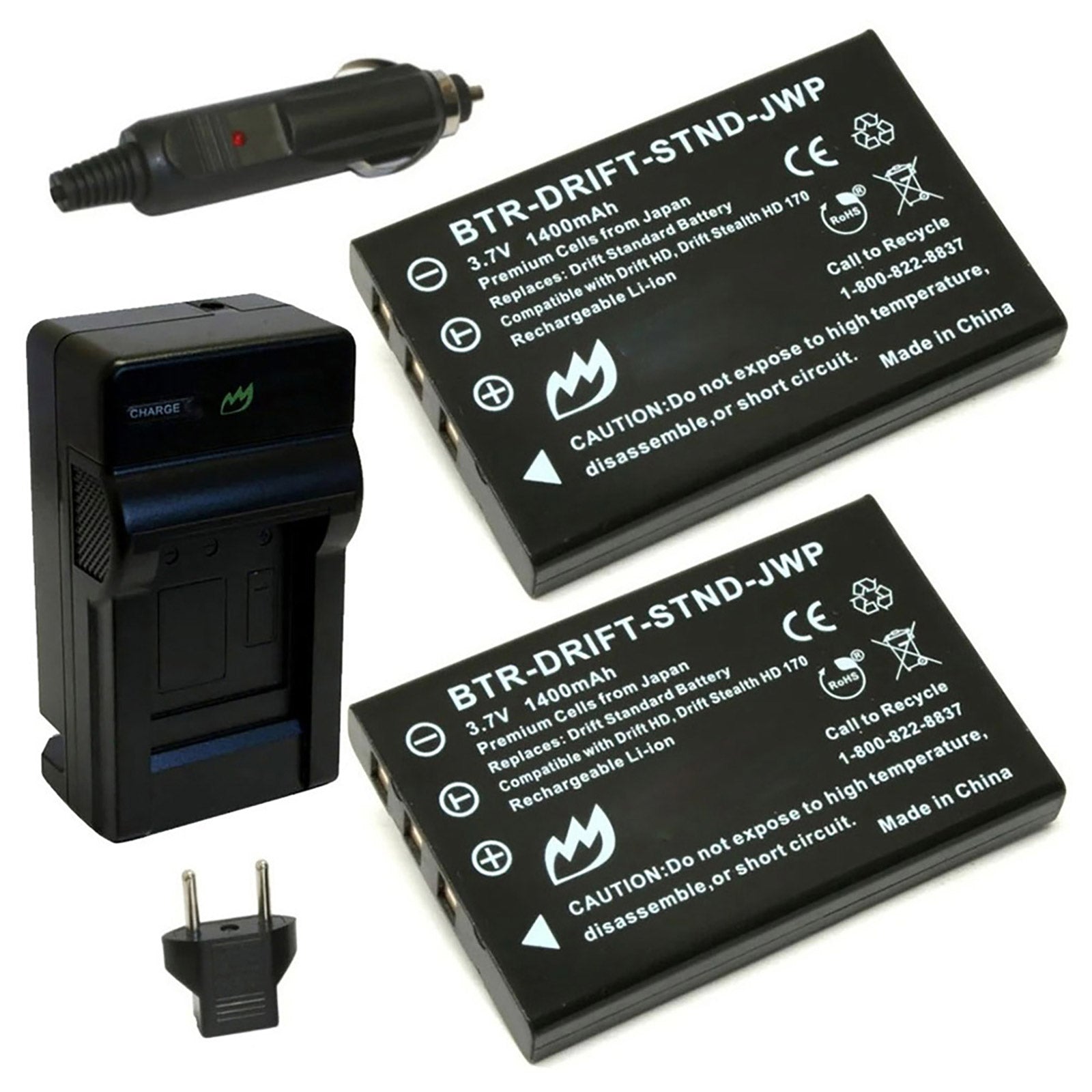 (2-Pack) Drift DSTBAT Standard Battery 1400mAh & Charger ...