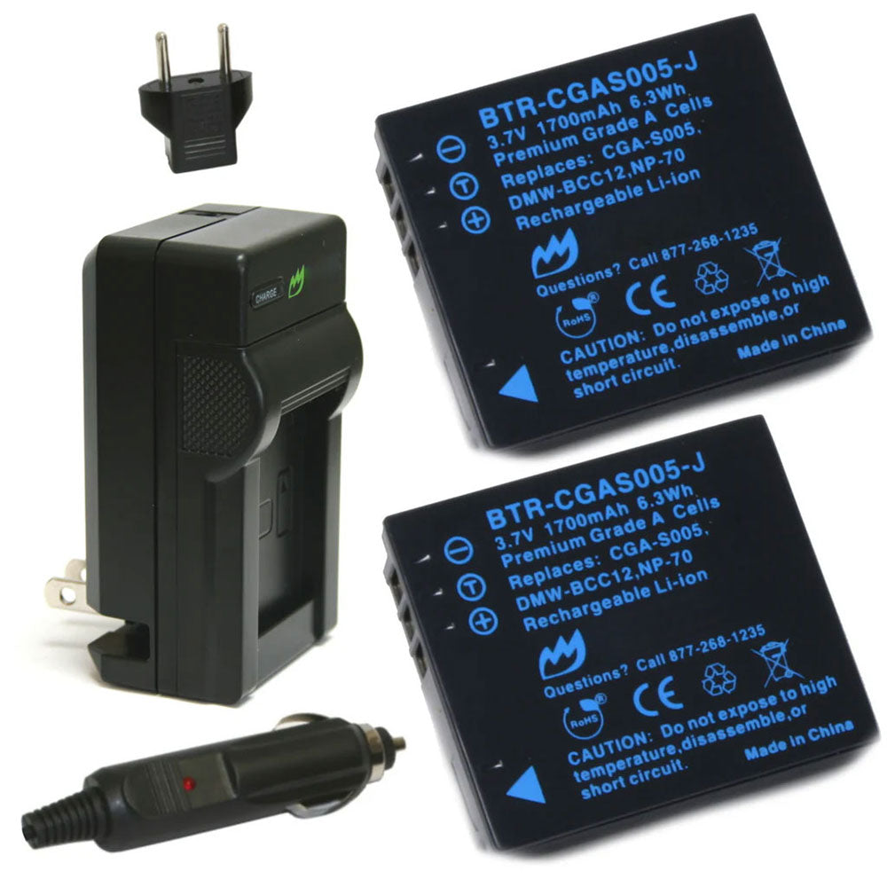 (2-Pack) Fujifilm NP-70 Battery 1700mAh & Charger – NextBatteries.com