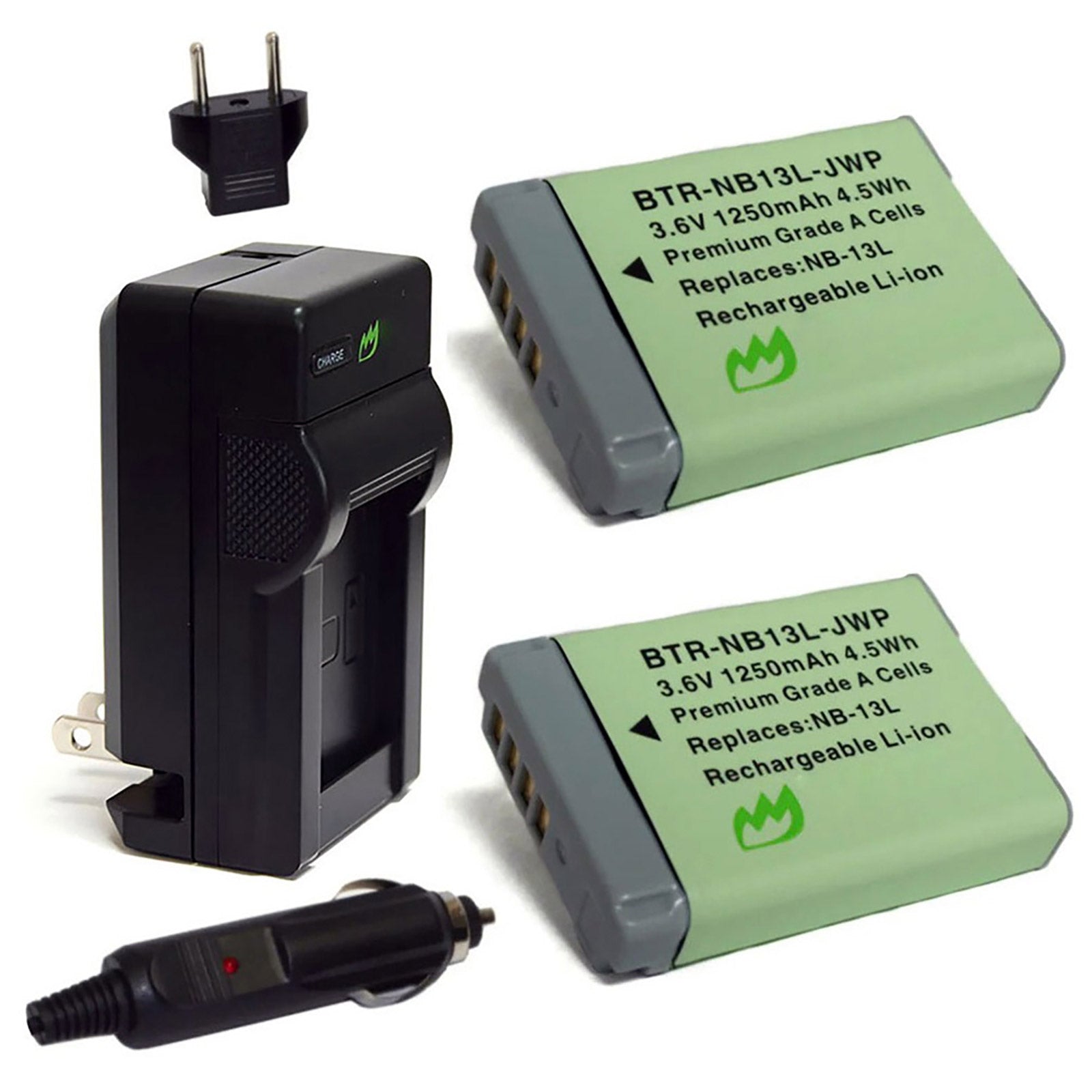 (2-Pack) PowerShot G7 X Mark II Battery 1250mAh & Charger ...