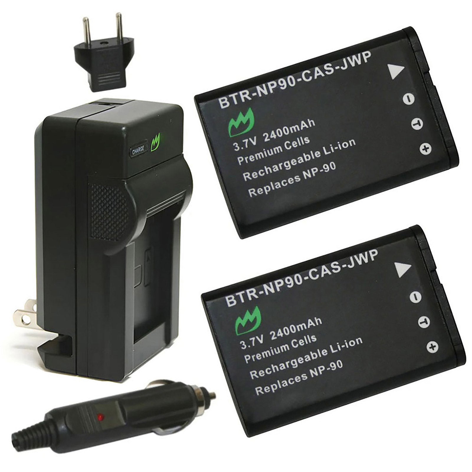 (2-Pack) Casio Exilim EX-H10 Battery 2400mAh & Charger – NextBatteries.com