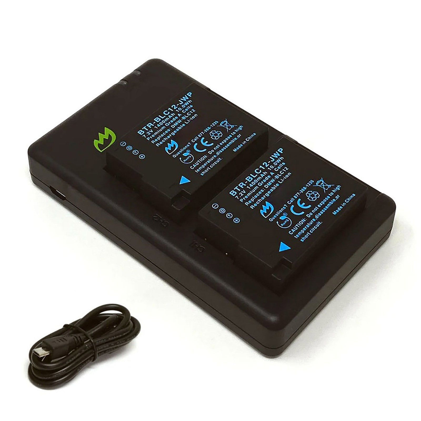 (2-Pack) Leica V-Lux Type 114 Battery 1400mAh & Micro USB Dual Charger ...