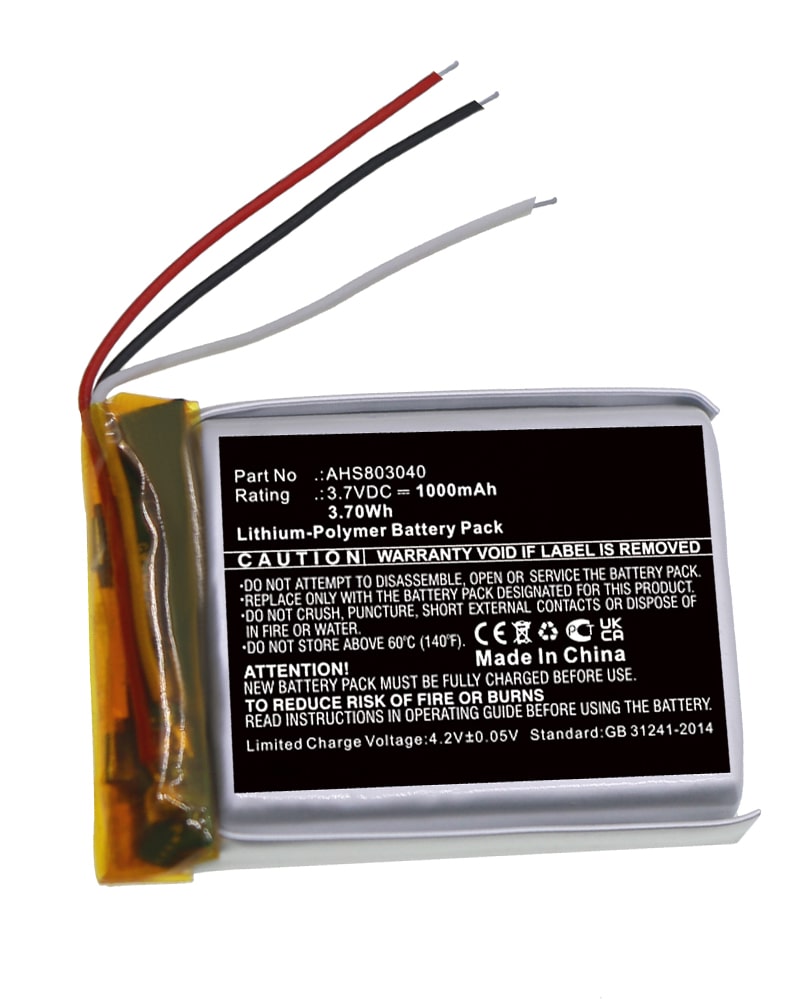 CS-BSC100SL Battery | 1000mAh Li-Polymer Speaker Battery ...