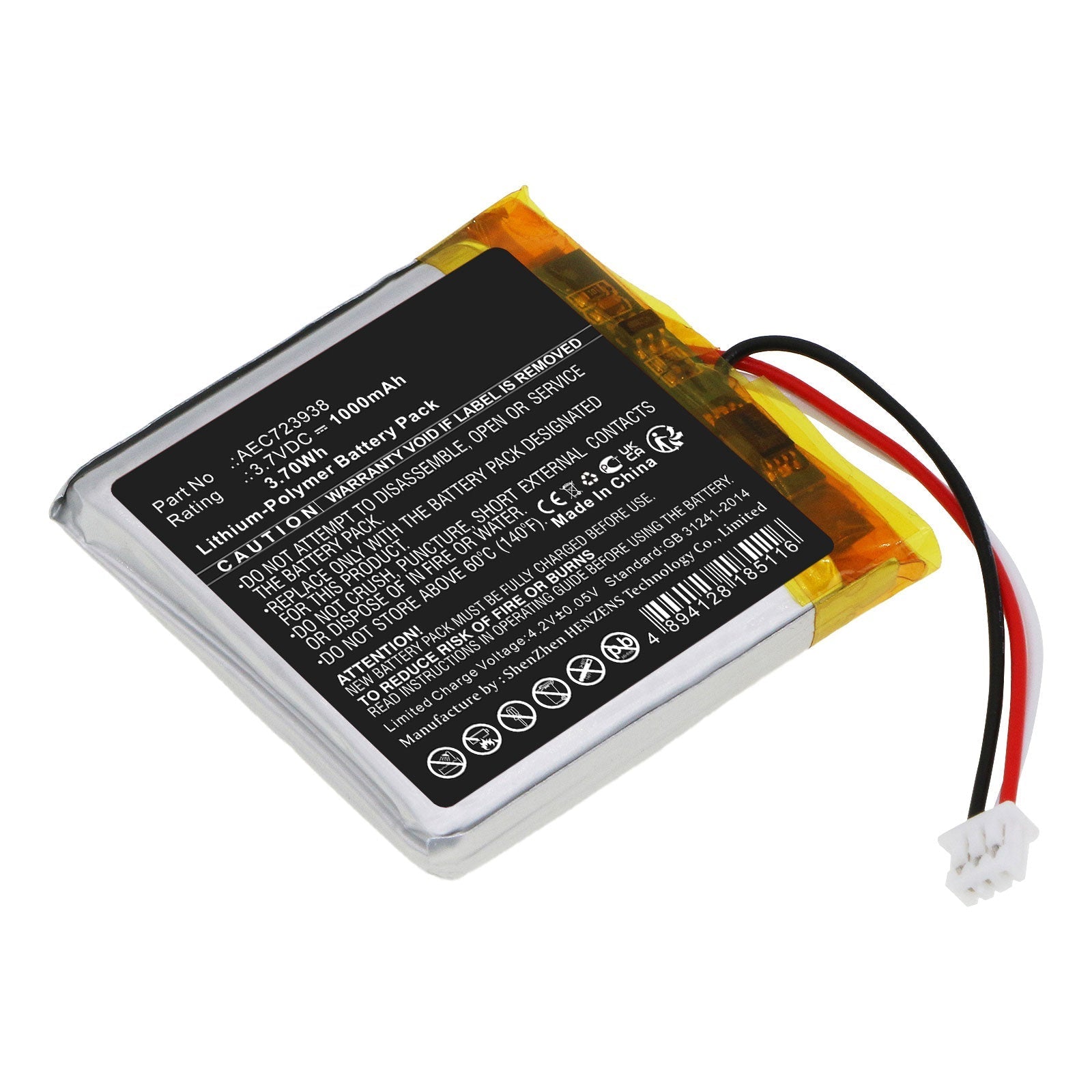 CS-BOH800SL Battery | 1000mAh Li-Polymer Speaker Battery ...