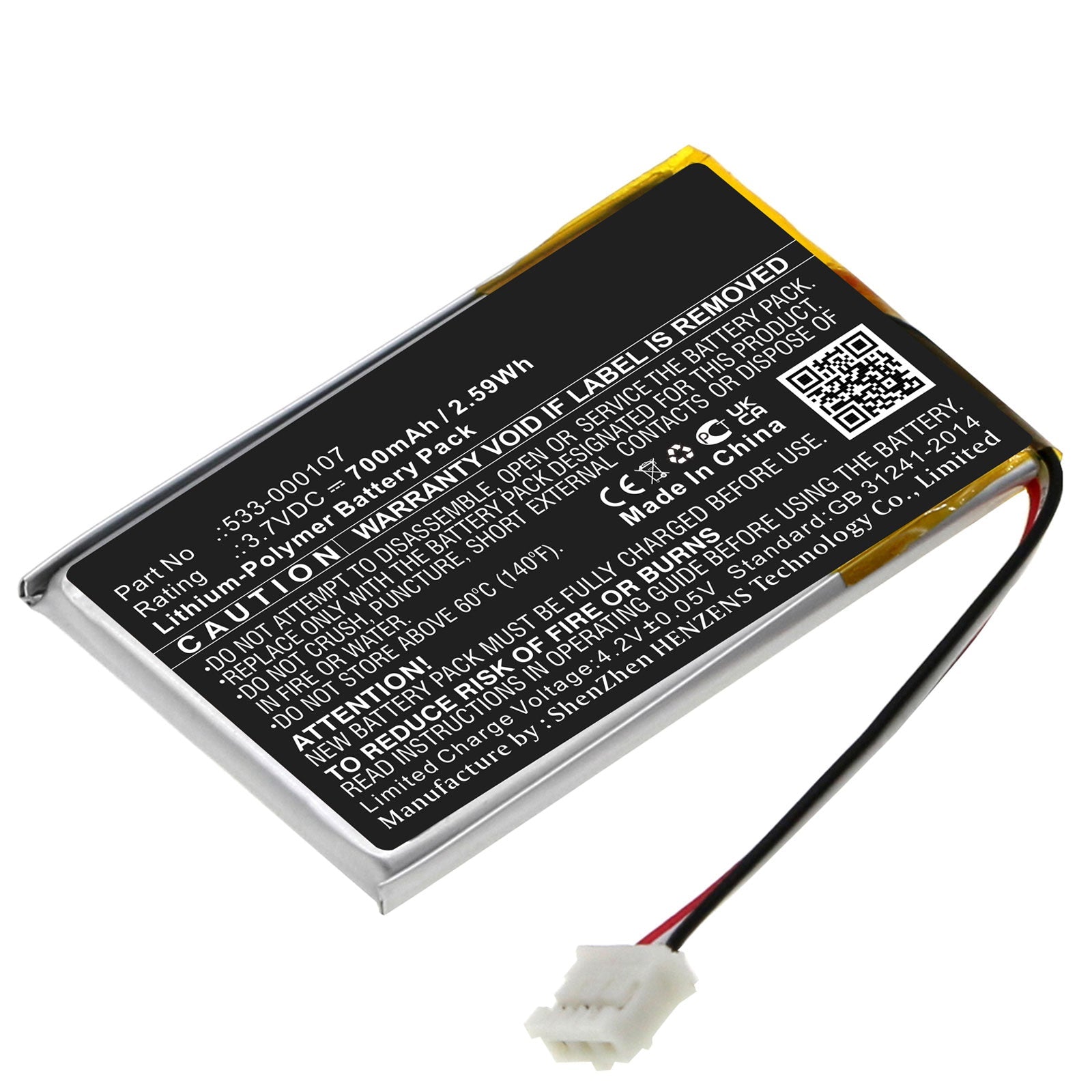Logitech 533-000107, Far East, S00149, S100 Battery 700mAh ...