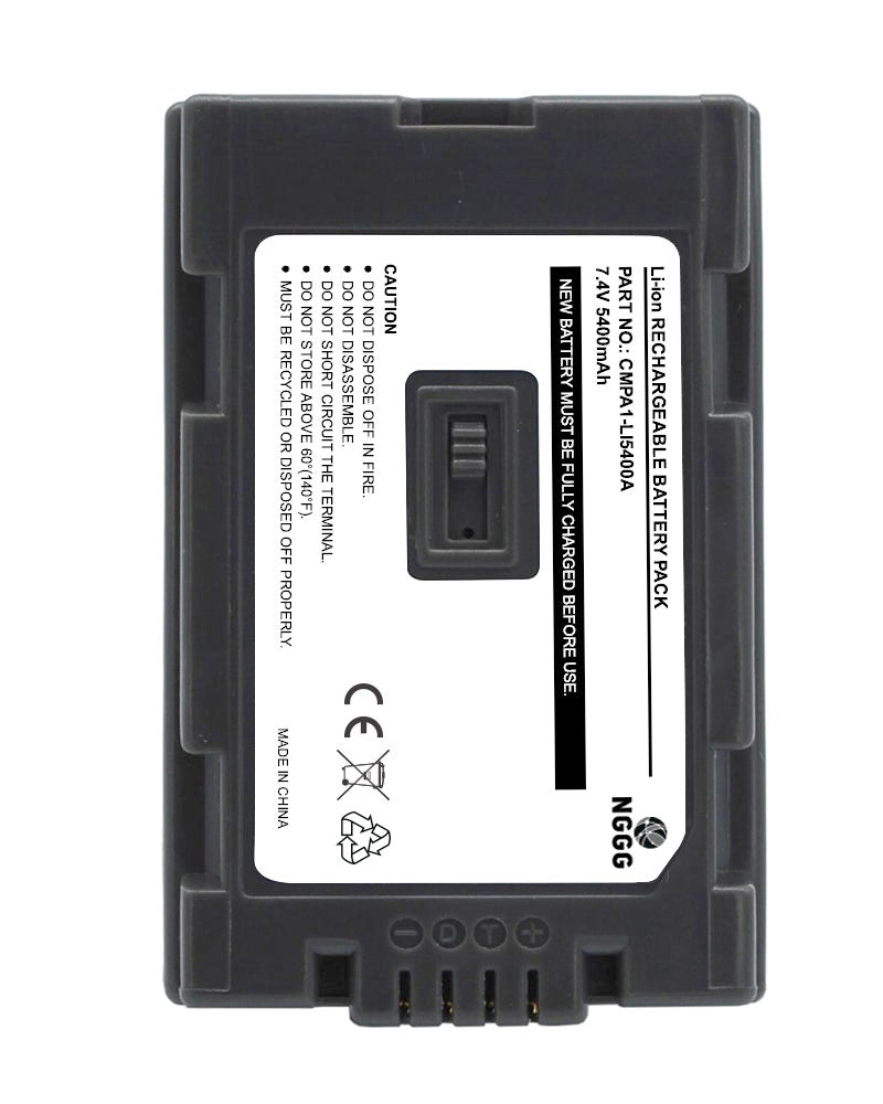 Panasonic NV-DS29EG Battery| 5400mAh Li-ion Camera Battery ...