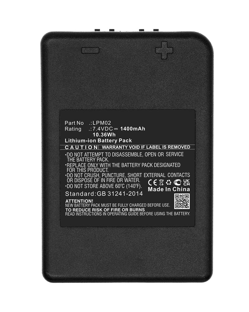 Autec LPM02, R0BATT00E08A0, AJM, AJR Replacement Battery 1400mAh Li-ion ...