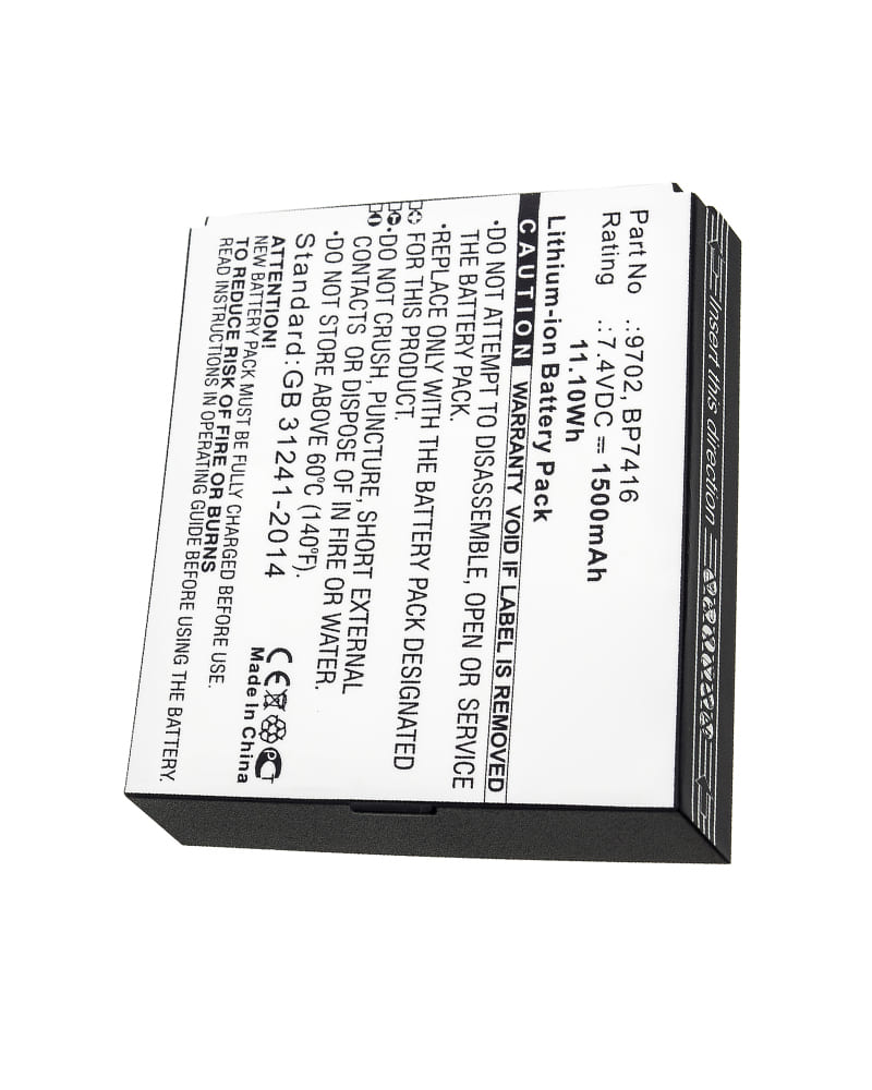 Additel 9702, BP7416, 672, ADT 672 Replacement Battery 1500mAh Li-ion ...
