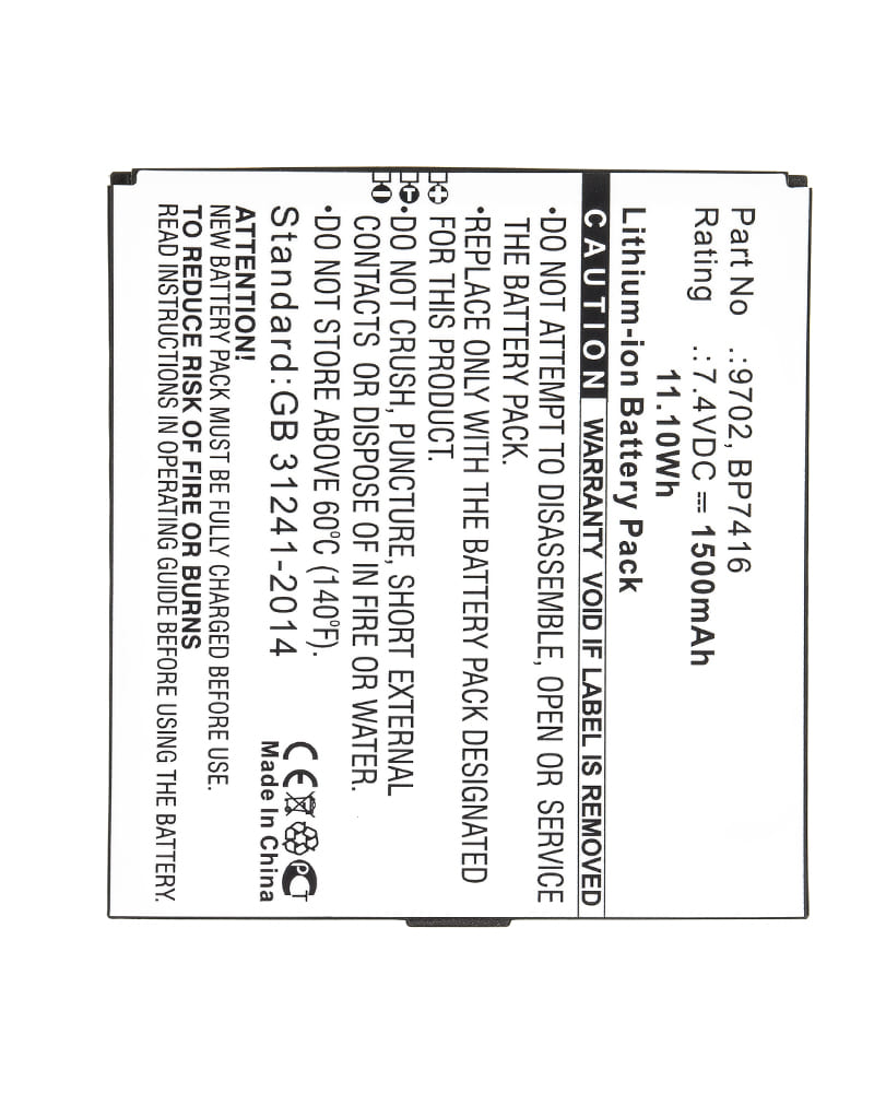 Additel 9702, BP7416, 672, ADT 672 Replacement Battery 1500mAh Li-ion ...