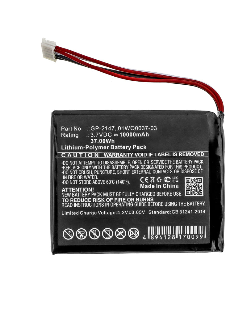 EXFO 01WQ0037-03, GP-2147, MAX-600, MAX-605 Replacement Battery ...