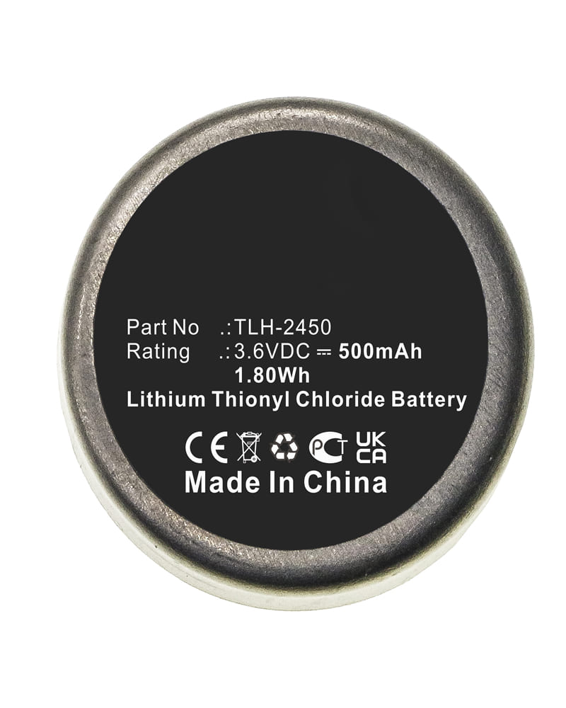 Testo TLH-2450, 184-T4 Replacement Battery 500mAh Li-SOCl2 ...