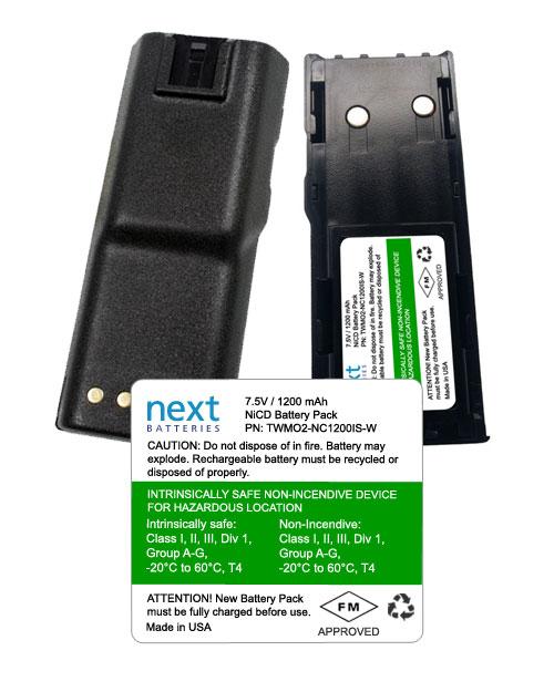 Motorola GP300 Replacement Battery (Intrinsically Safe) – NextBatteries.com